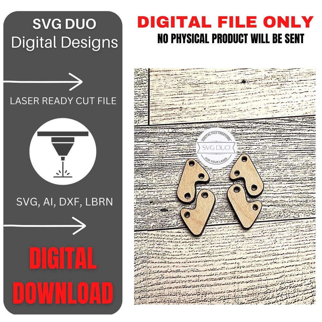 Abstract Dangle SVG Earring Digital File, Laser Machine Earring SVG ...