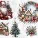 Watercolor Christmas Clipart | Holiday PNG Graphics (instant Download ...