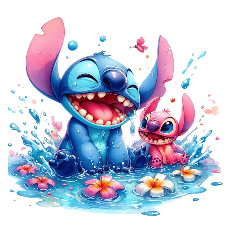 8 PNG Stich und Pink Stitch Aquarell Digitales Design PNG Datei für ...