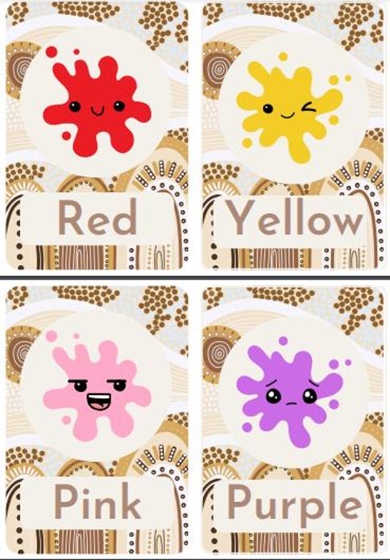 Letters, Auslan Signs, Numbers, Colours and Shapes Flashcards - Etsy