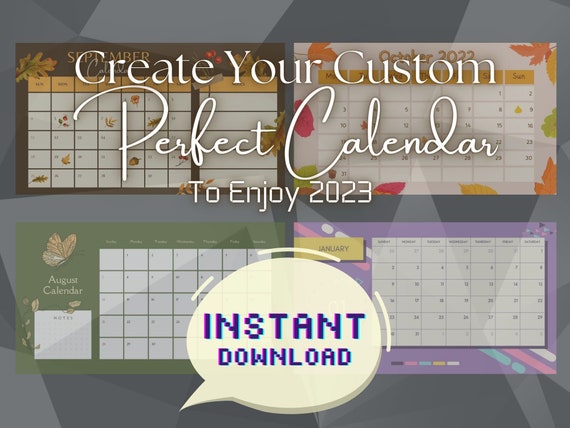 2023 Printable Unique Custom Calendar 2023 Calendar for Kids - Etsy