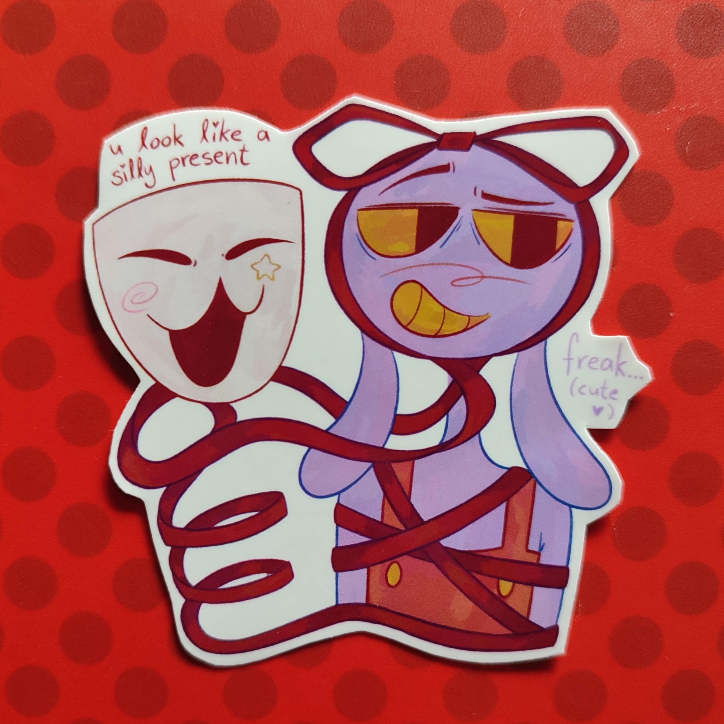 The Amazing Digital Circus Jax & Gangle Ribbun Sticker - Etsy