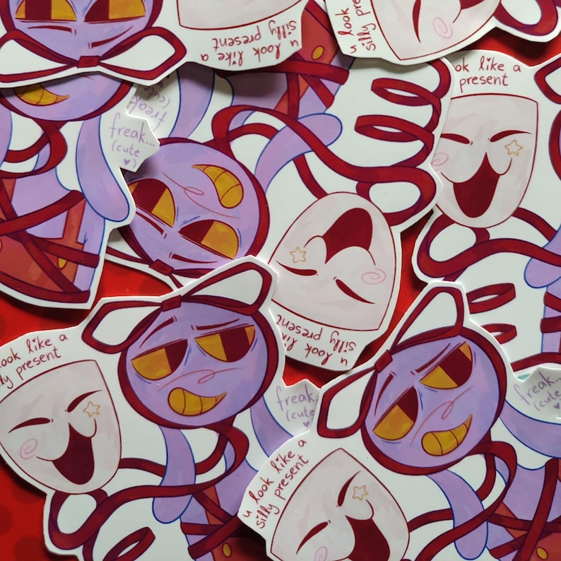 The Amazing Digital Circus Jax & Gangle Ribbun Sticker - Etsy