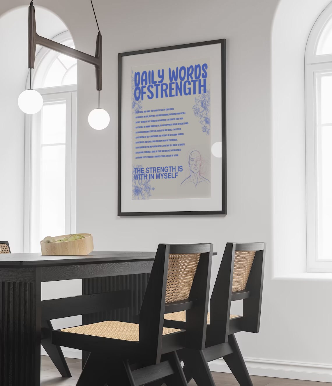 Blue Poster Uplifting Quotes Quote Print, Dorm Room Decor, Digital ...