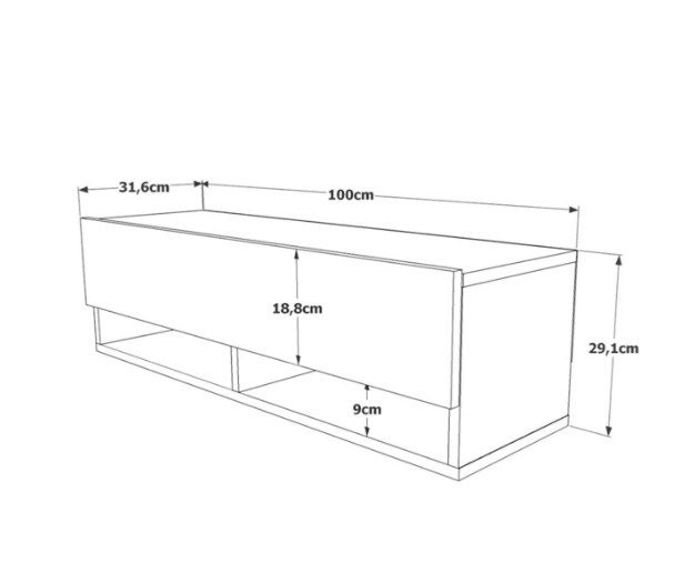 Wall Mounted TV Unit, Mini Tv Console, Colourful Tv Stand, Living Room ...
