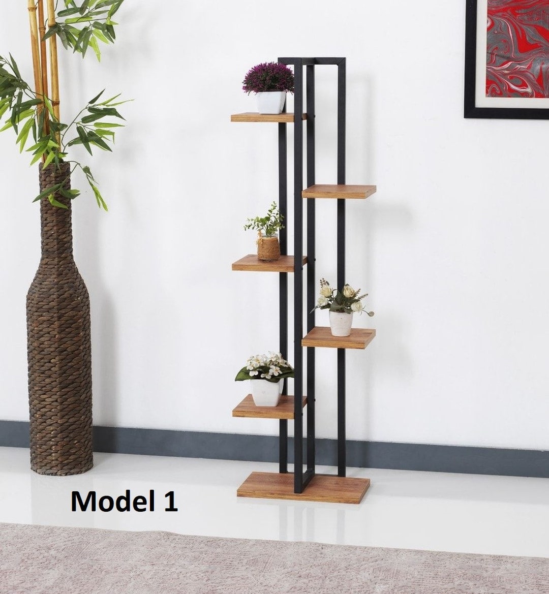 Partitioned Shelf Flower Stand Object Lamp Stand to Add Elegance and ...
