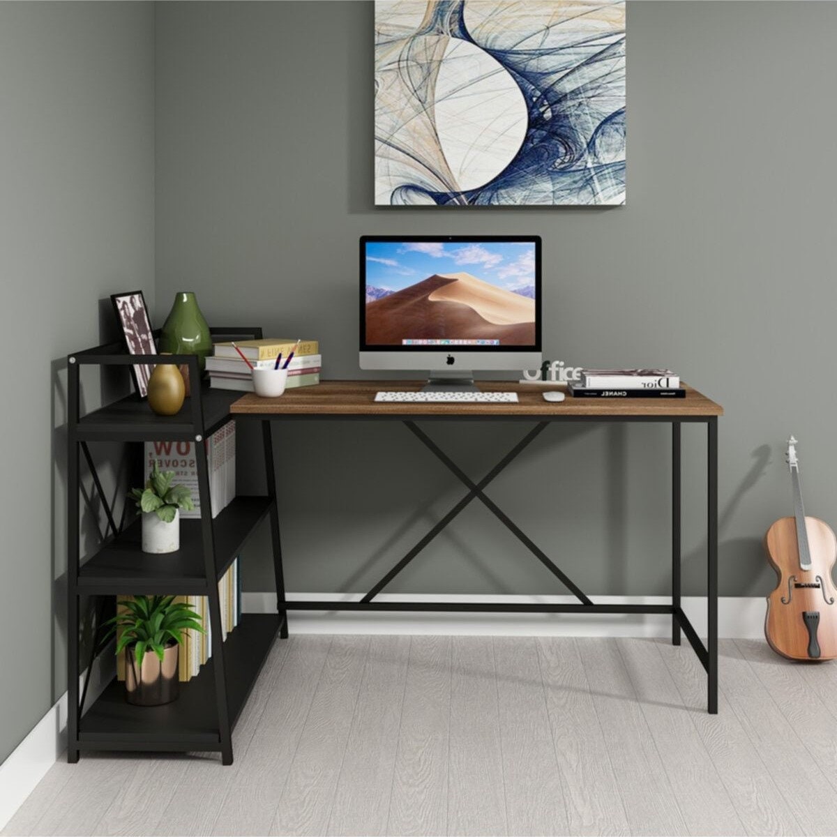 Wooden Corner Writing Desk, Reclaimed L Shaped Wood - Etsy
