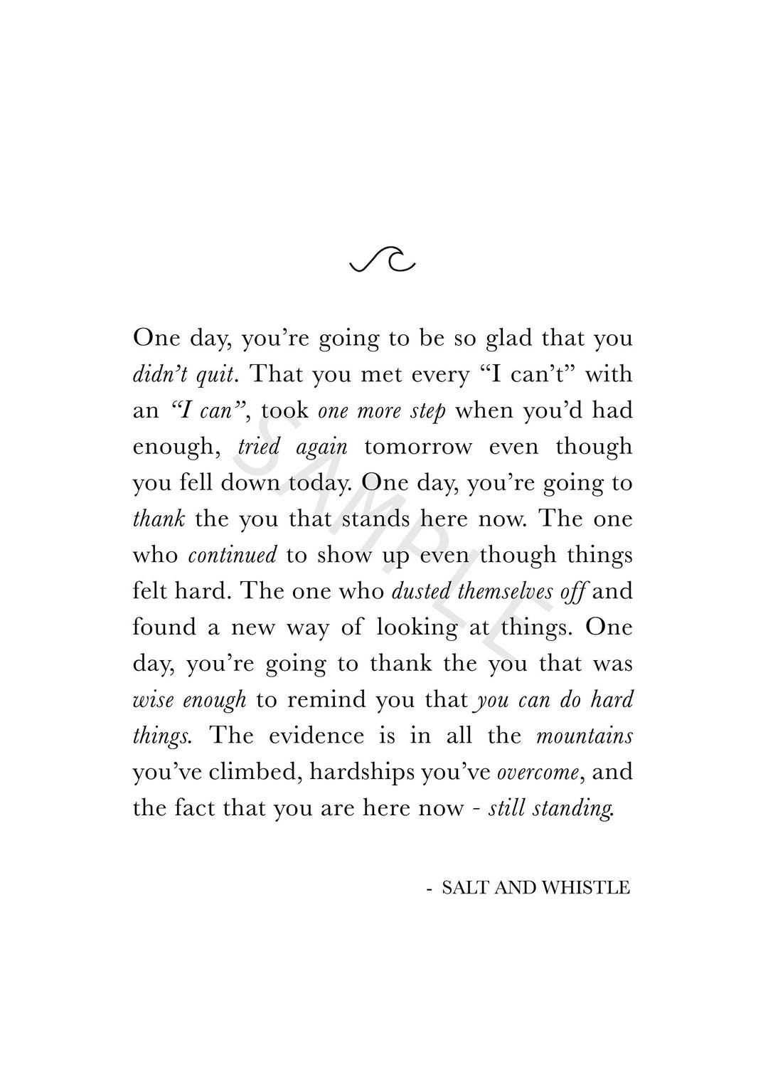 One Day Print - Printable Wall Art | Digital Download Print - Etsy