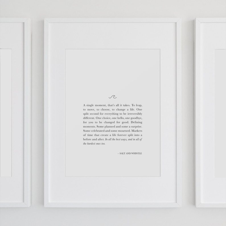 A Single Moment Print - Printable Wall Art | Digital Download Print - Etsy