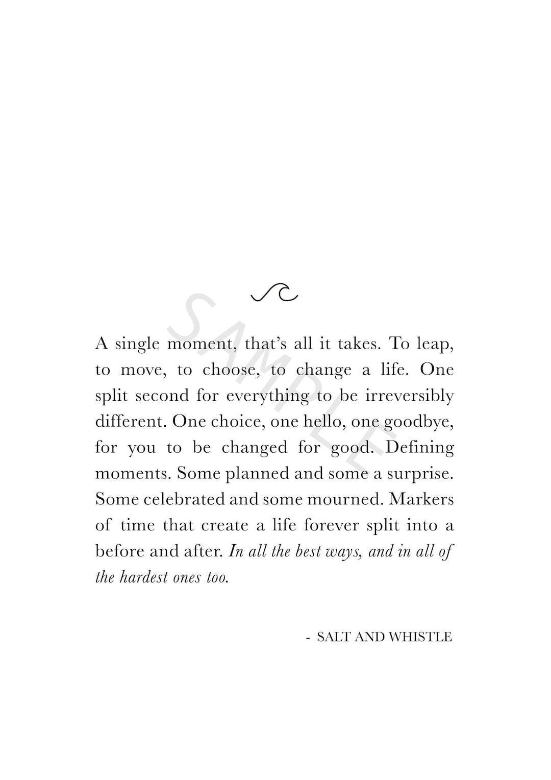 A Single Moment Print - Printable Wall Art | Digital Download Print - Etsy