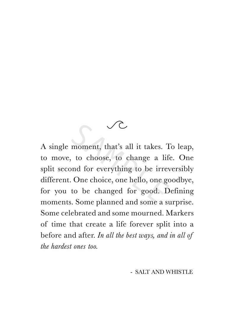 A Single Moment Print - Printable Wall Art | Digital Download Print - Etsy