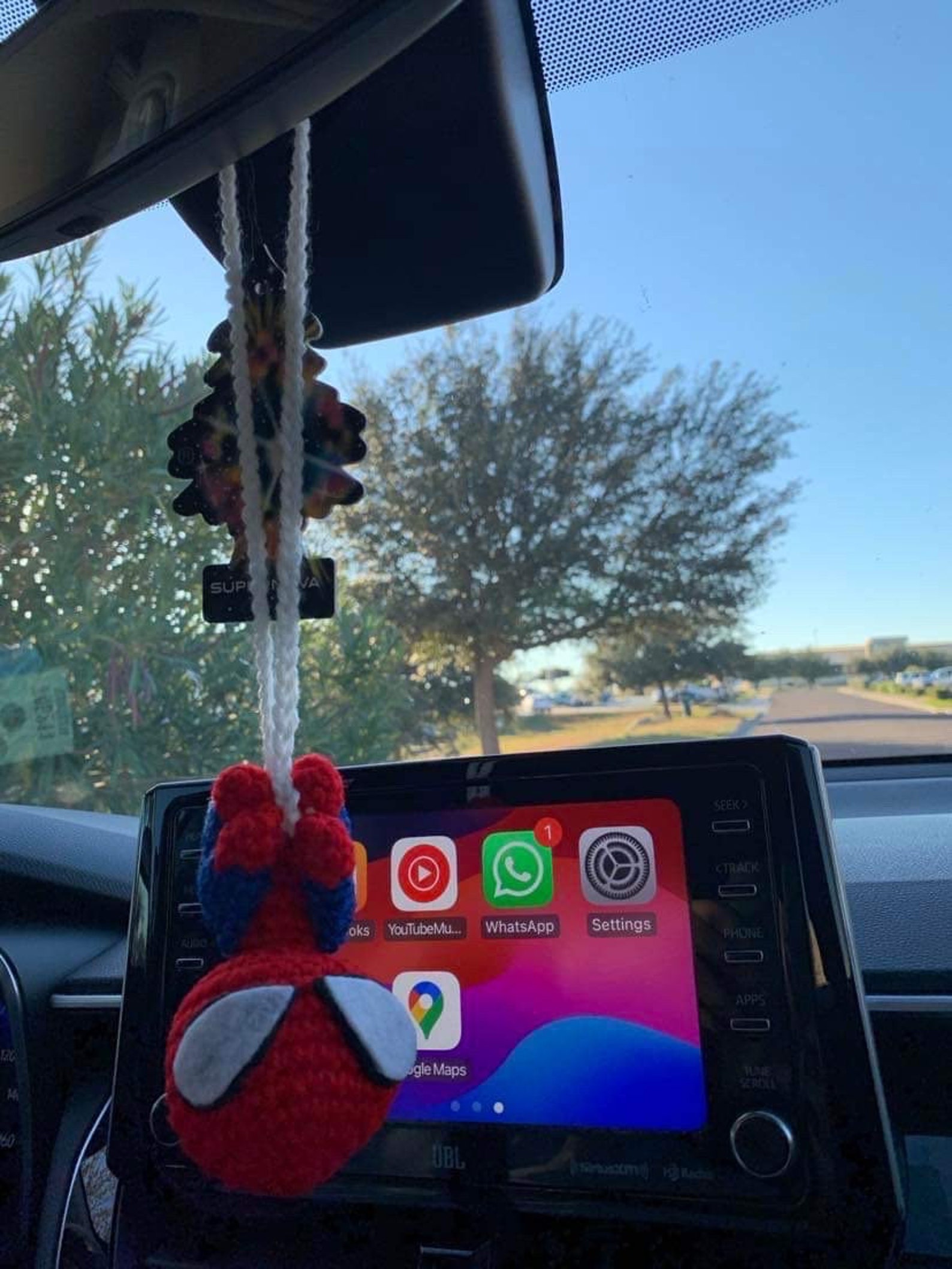 Car Rear View Mirror Spiderman Crochet Amigurumi, Decor Hanging ...