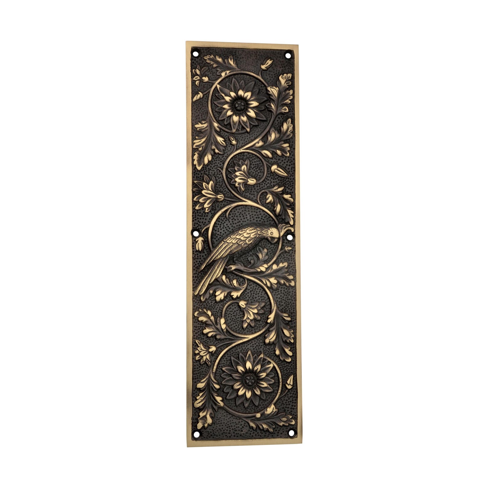 Solid Brass Parrot Push Plate – Art Deco Tropical Door Decor - Etsy