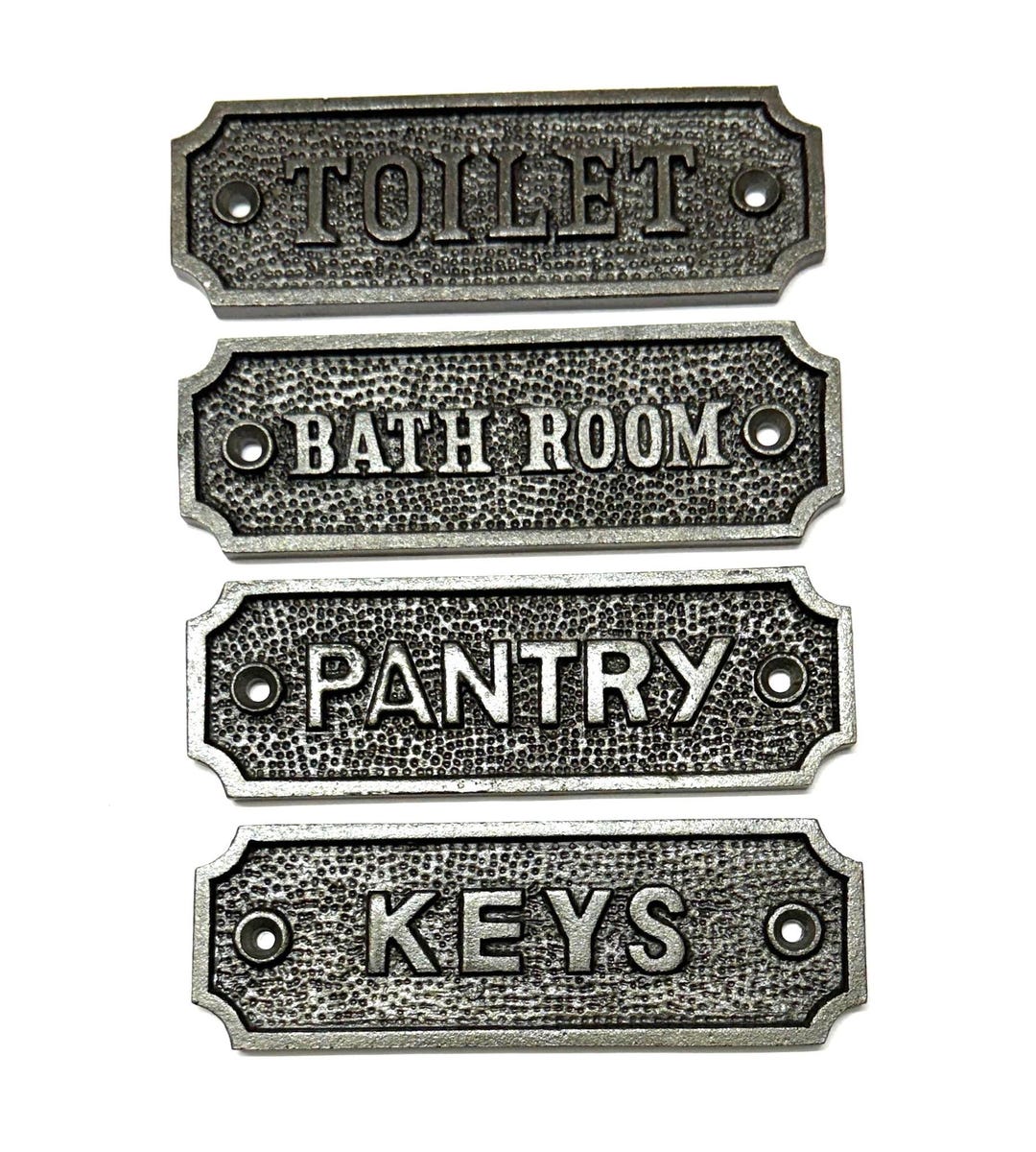Rustic Cast Iron Toilet Sign: Vintage Industrial Bathroom Decor - Etsy ...