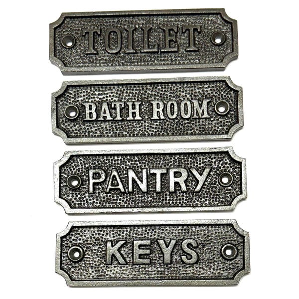 Metal Bathroom Sign - Etsy