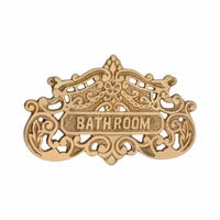 Powder Room Door Sign Made From Solid Brass Choose Finish. Brass ...