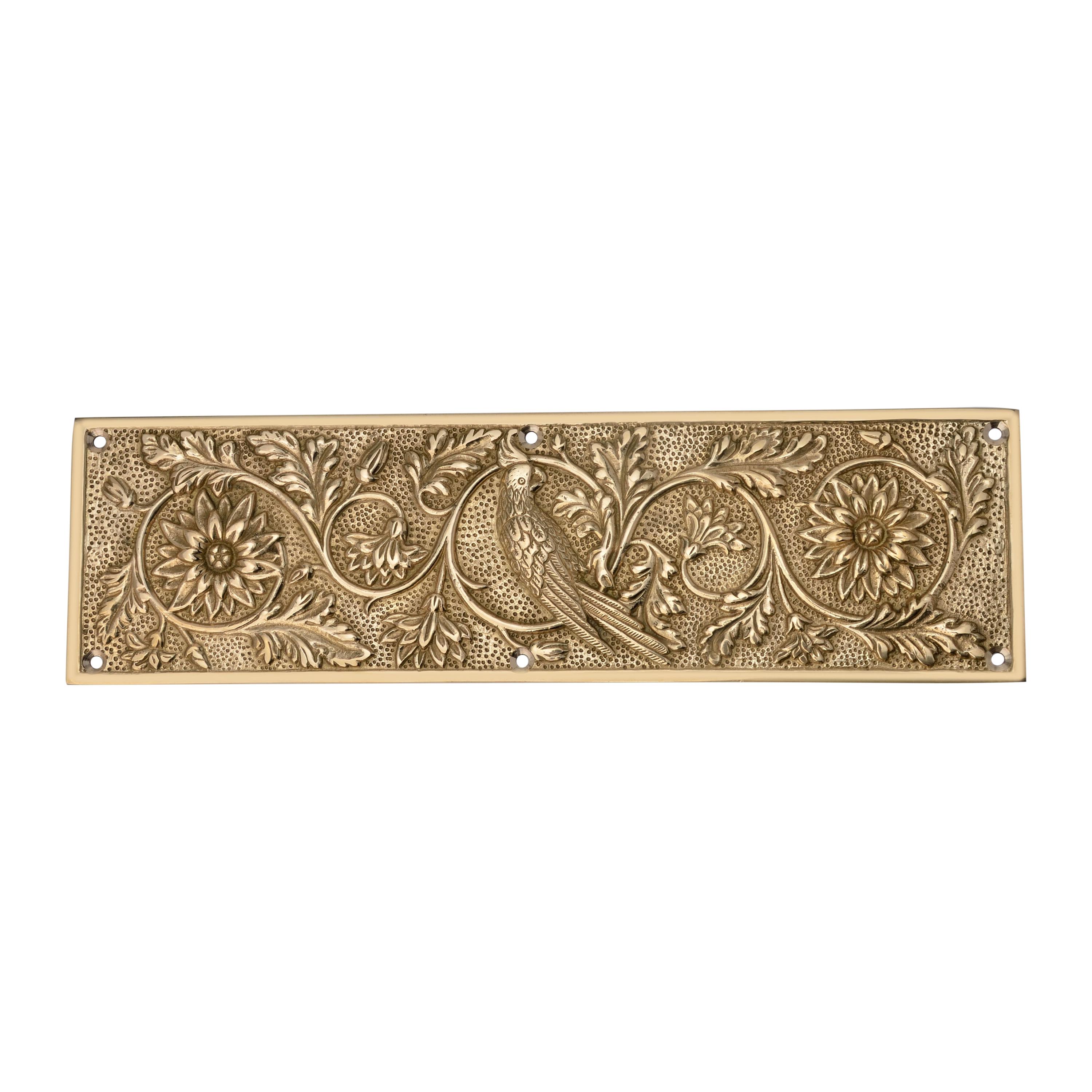 Solid Brass Parrot Push Plate – Art Deco Tropical Door Decor - Etsy