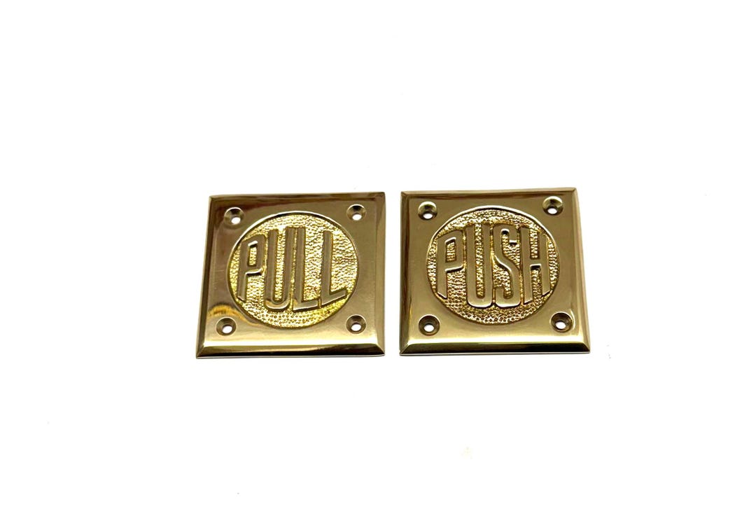 Art Deco Door Pull & Push Signs-vintage Art Deco Door Signs ...