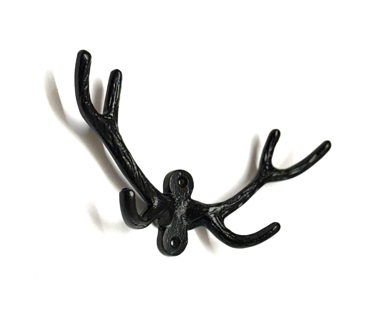 Vintage Cast Iron Deer Antler Hook - Rustic Entryway Decor - Etsy