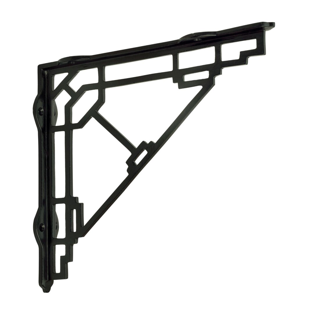 Mission Style Shelf Brackets: Heavy Duty Wrought Iron, Antique Black - Etsy