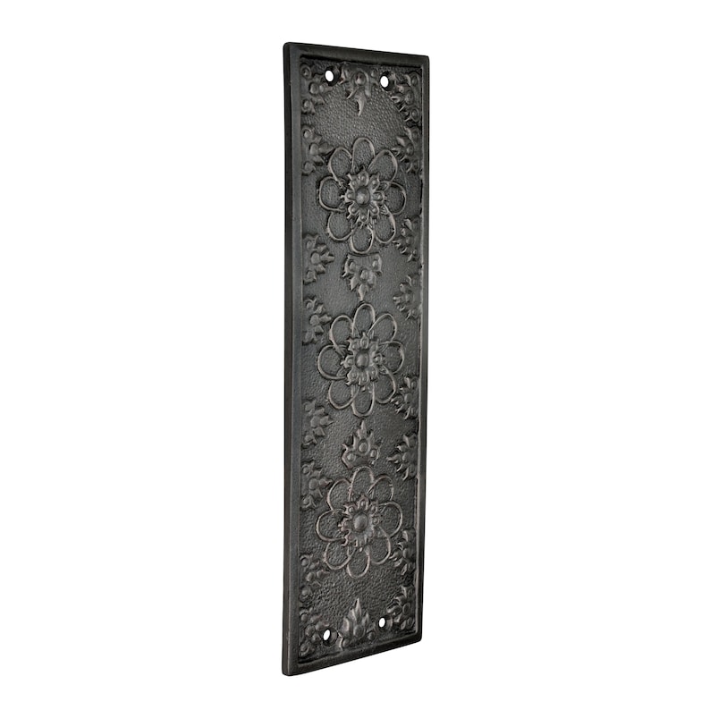 Ellerker Cast Iron Door Push Plate – Vintage Rustic Door Hardware ...