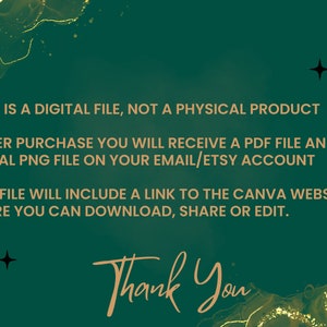 Digital Printable Thank You Card | Instant Download | Business Thank ...