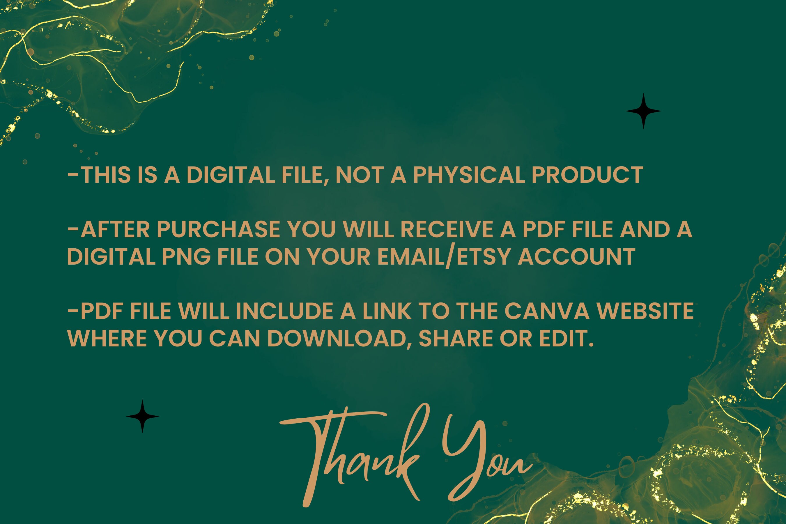 Digital Printable Thank You Card | Instant Download | Business Thank ...