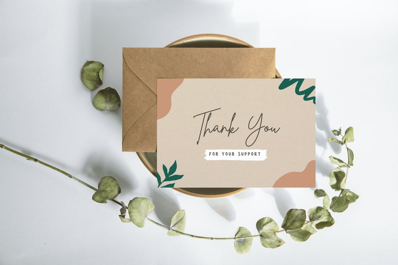 Digital Printable Thank You Card Instant Download Business - Etsy