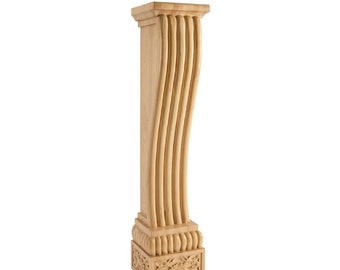 Hand-carved Wood One Corbel Carving Large Classic Open Handcrafted ...