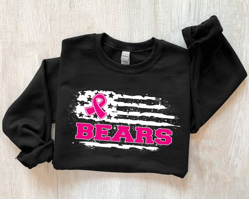 Bears Cancer Svg USA Flag Cut File Cancer Awareness - Etsy