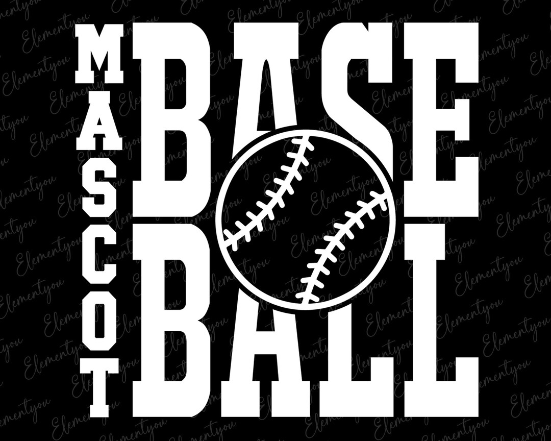 Baseball Mascot Svg, Baseball Svg, Digital Download, Alphabet Svg, Your ...