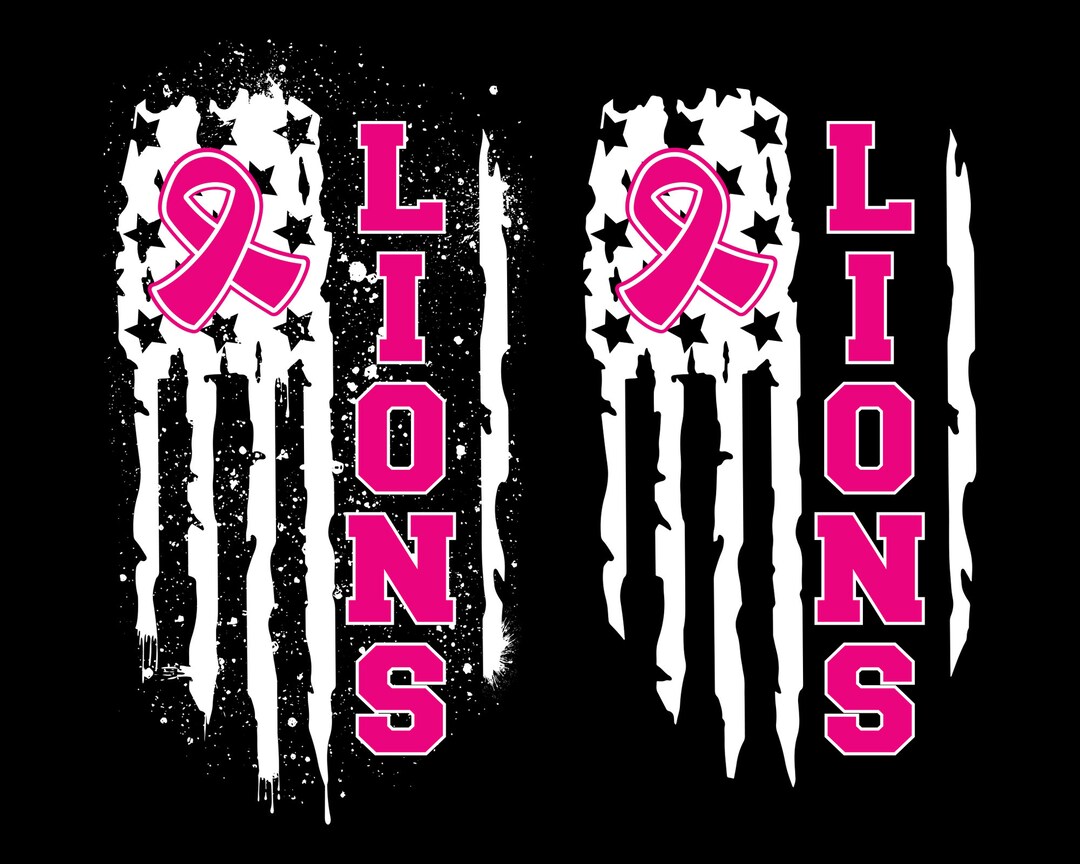 Lions Cancer Svg, Printable, Lions Mascot Svg, Cancer Awareness ...