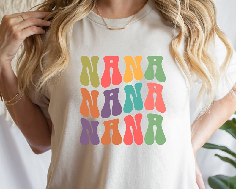 Nana Svg Wavy Letters Svg Grandmother Svg Mom Svg Digital - Etsy