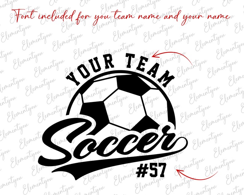 Your Team Svg Custom Svg Half Soccer Svg Digital Download - Etsy