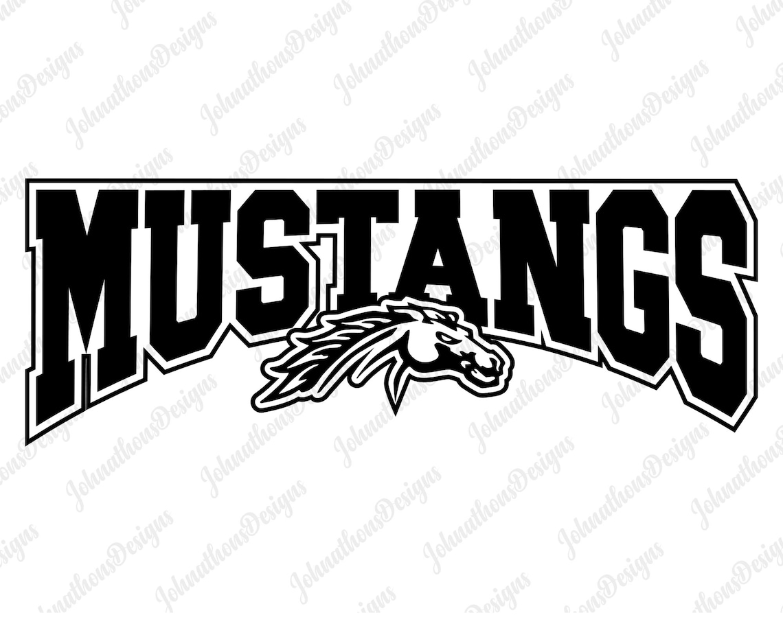 Mustangs Mascot Svg Mustangs Svg Digital Download Mascot - Etsy