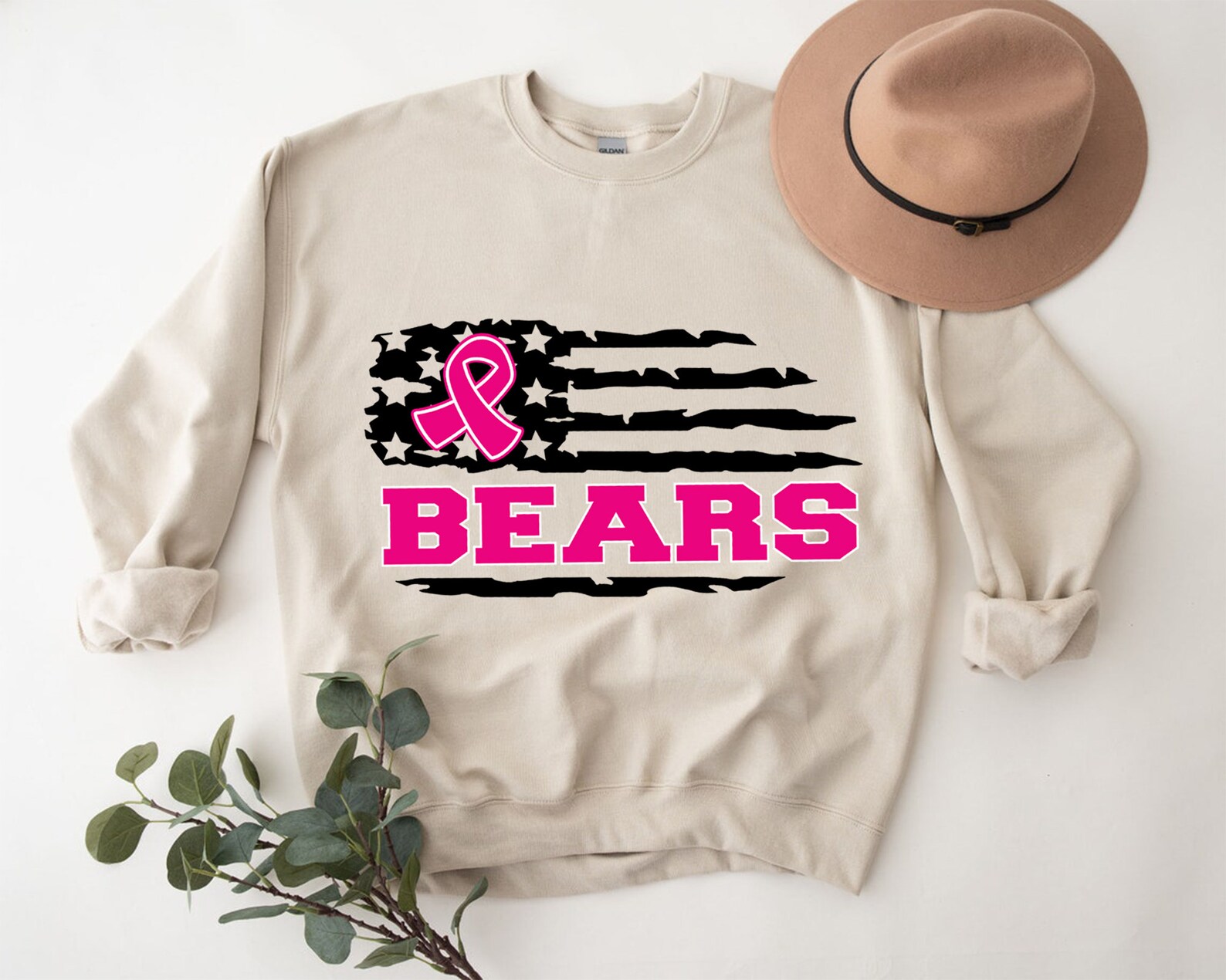 Bears Cancer Svg USA Flag Cut File Cancer Awareness - Etsy