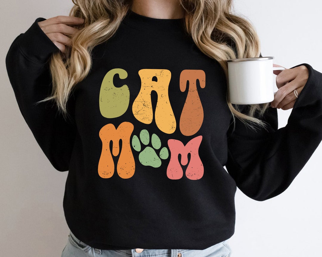Cat Mom Svg, Wavy Letters Svg, Mom Life Svg, Funny Cat Svg, Cat Lover ...