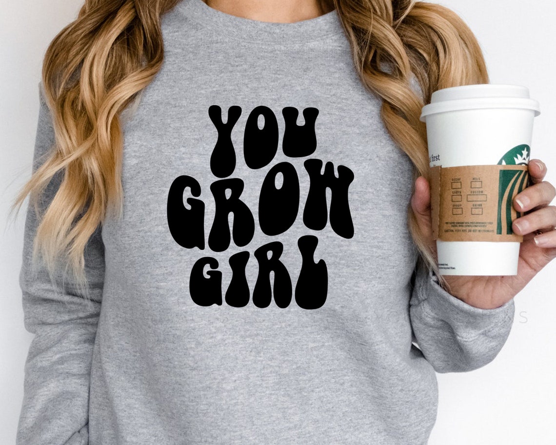 You Grow Girl Svg Digital Vector Inspirational Svg Retro - Etsy