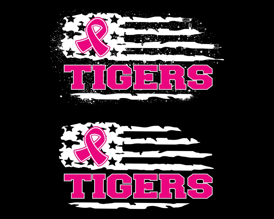 Tigers Cancer Svg USA Flag Cut File Cancer Awareness - Etsy