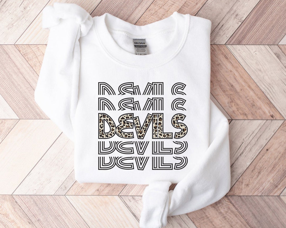 Devils Stacked Svg, Devils Leopard Png, Mascot Sublimation, Pride ...