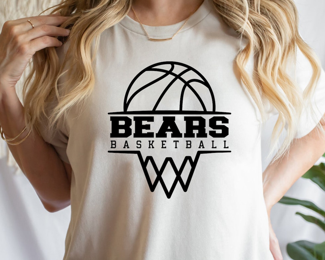 Bears Basketball Svg, Mascot Svg, Basketball Team Svg, Basketball Hoop ...