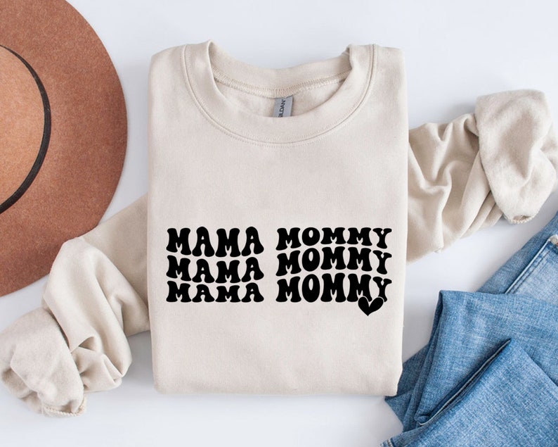 Mama Mommy Mom Bruh Svg Wavy Stacked Svg Digital Prints Mom Etsy