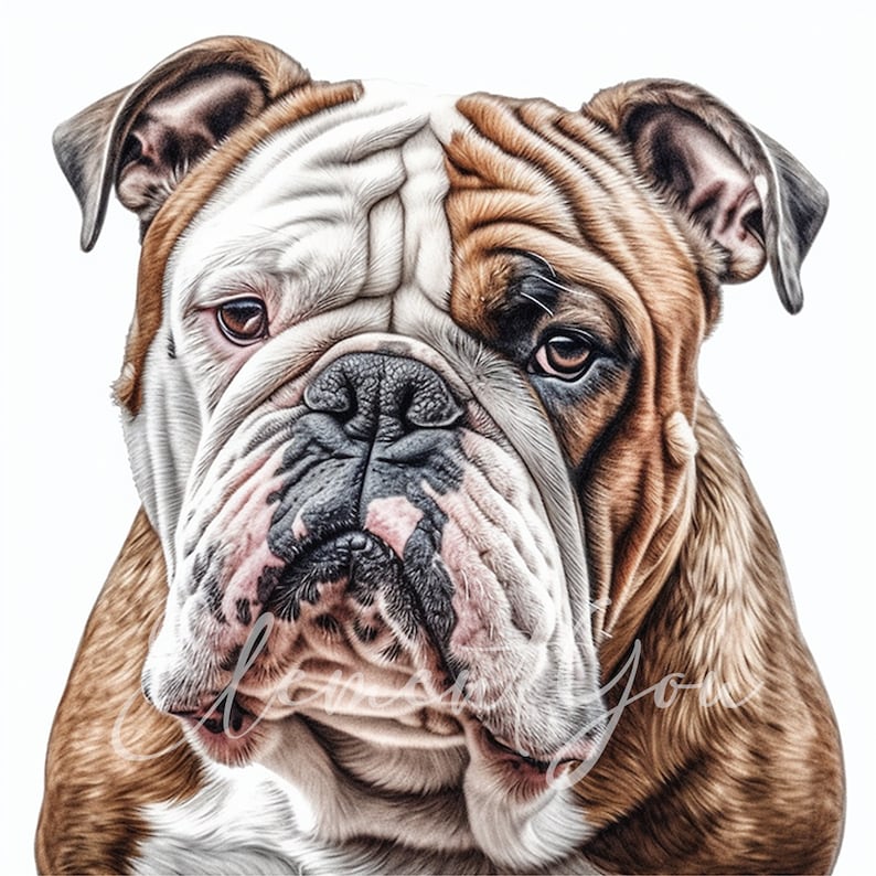 English Bulldog Clipart 12 High Quality Jpgs Dog Clipart - Etsy