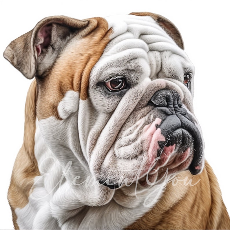 English Bulldog Clipart 12 High Quality Jpgs Dog Clipart - Etsy