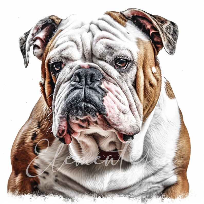 English Bulldog Clipart 12 High Quality Jpgs Dog Clipart - Etsy