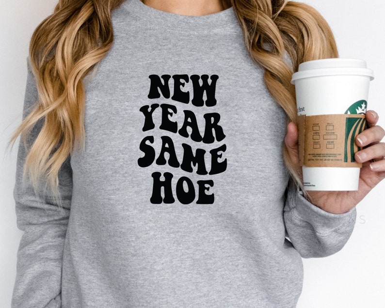 New Year Same Hoe Svg Wavy Letters Svg Christmas Svg - Etsy