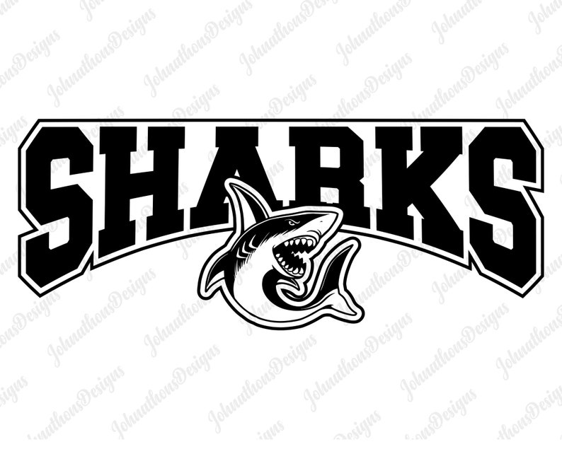 Sharks Mascot Svg Sharks Svg Digital Download Mascot - Etsy