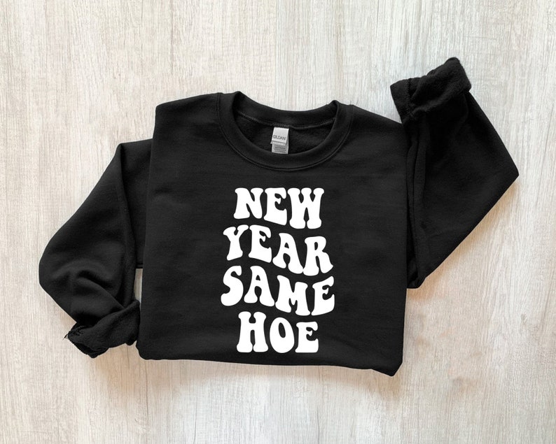 New Year Same Hoe Svg Wavy Letters Svg Christmas Svg - Etsy