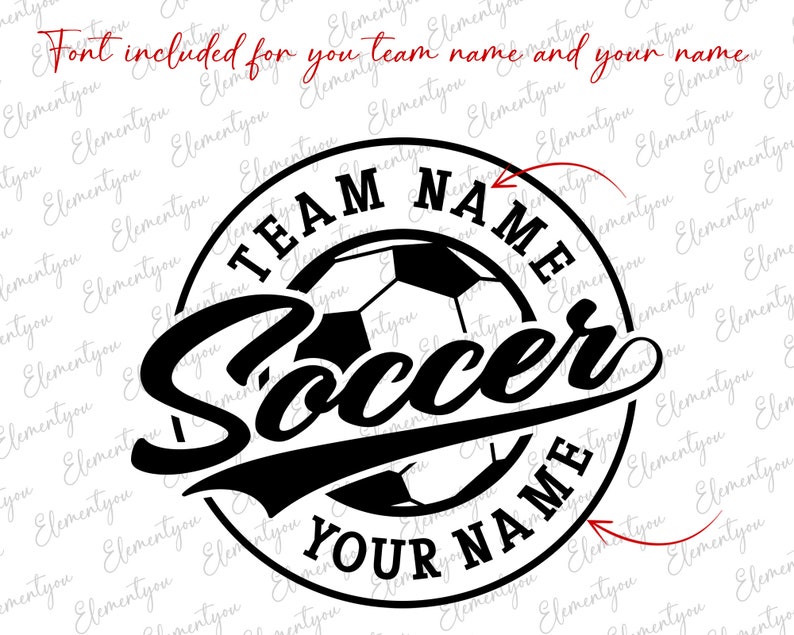 Soccer Svg Team Name Svg Game Day Svg Digital Downloads - Etsy