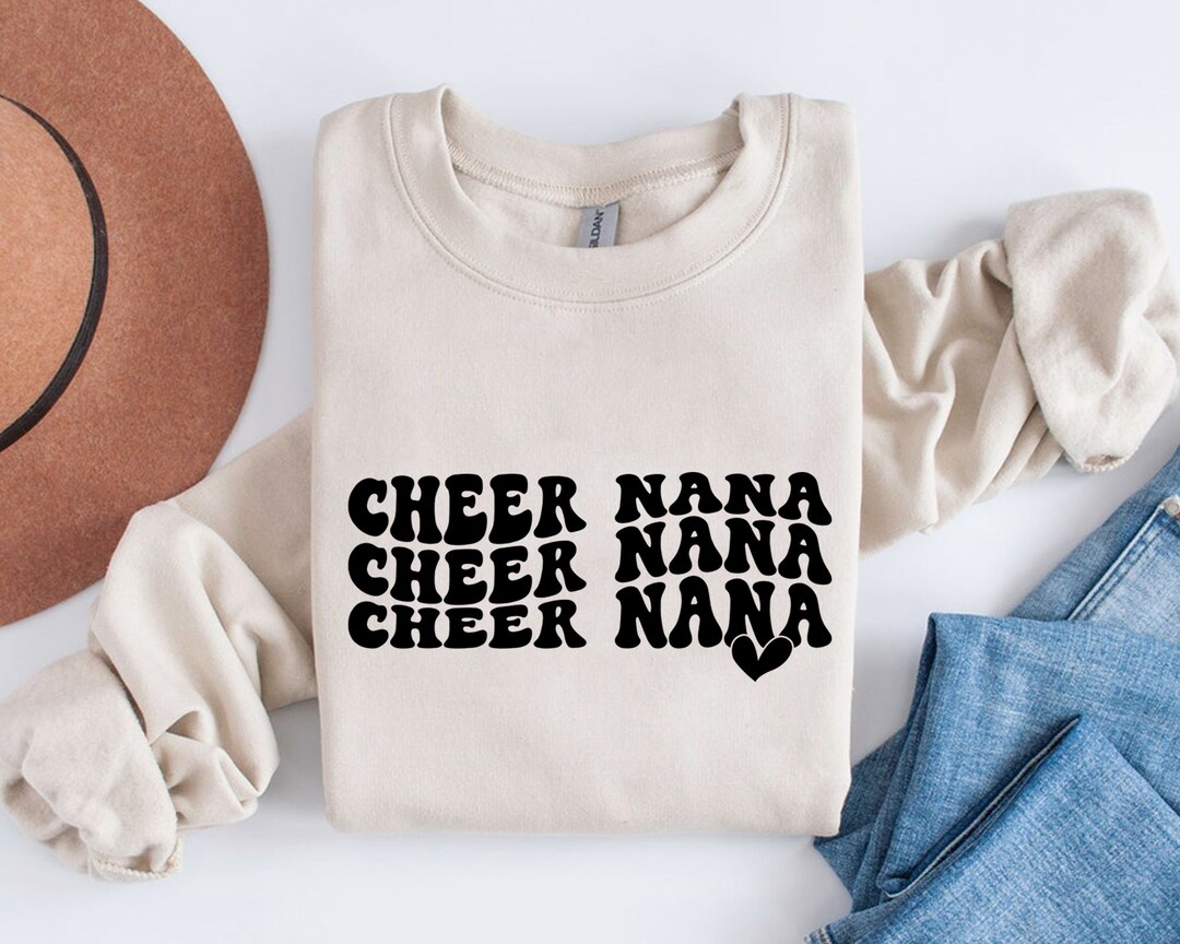 Cheer Nana Svg Wavy Stacked Svg Cheerleading Svg Digital - Etsy